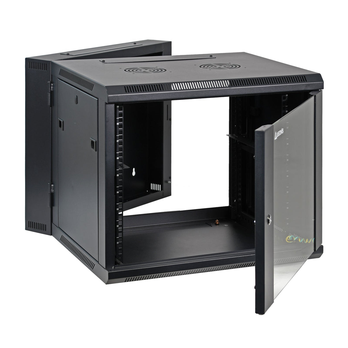 Aeons SB Series 9U Wall-Mount Network Cabinet, Hinged Swing-Out, Mid-D ...