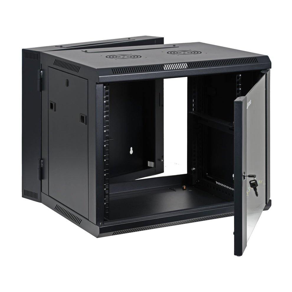 Aeons SB Series 9U Wall-Mount Network Cabinet, Hinged Swing-Out, Switc ...